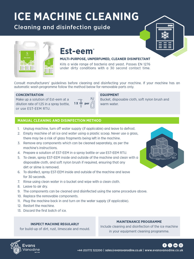 Ice Machine Cleaning EvansEst-eem | PDF