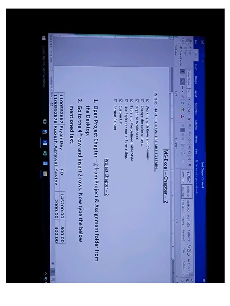 Excel Chapter 2 | PDF