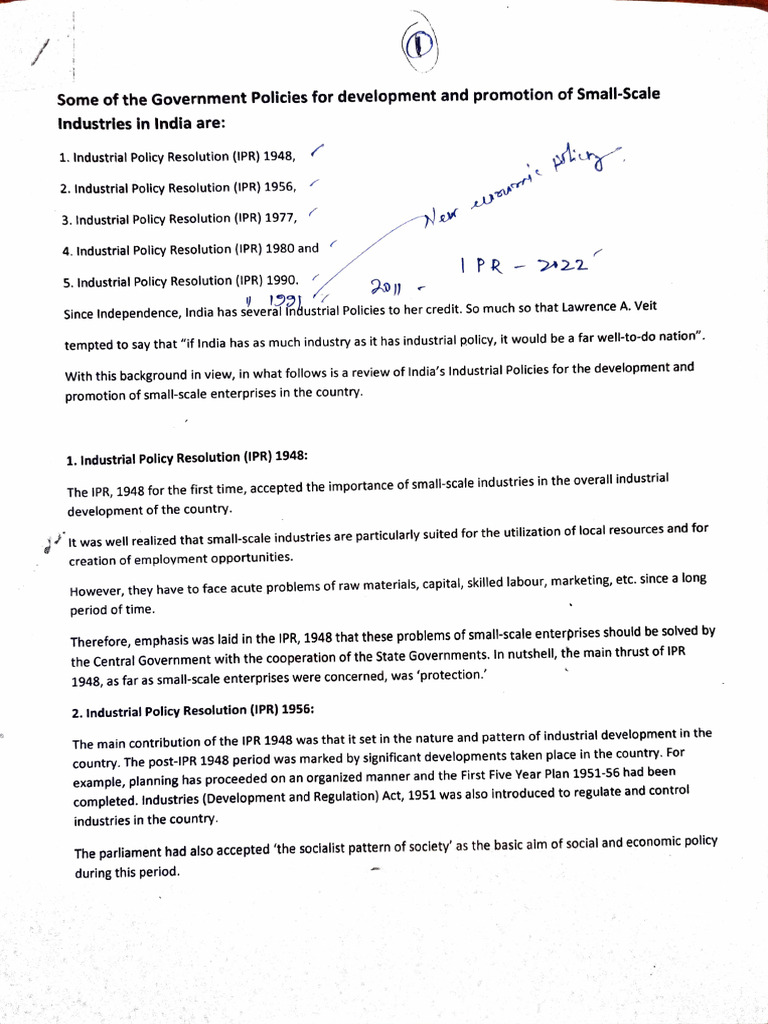 Some The Government Policies For Development and Promotion Small-Scale ...