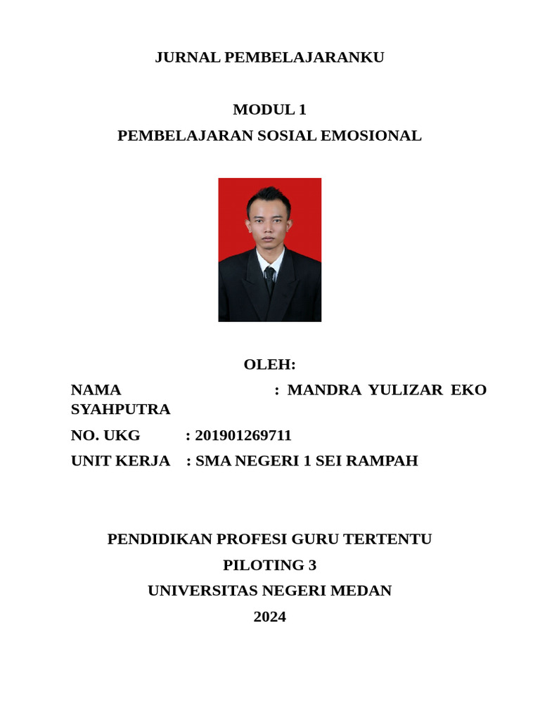Jurnal Pembelajaranku - Pembelajaran Sosial Emosional - Mandra Yulizar Eko Syahputra - LPTK ...