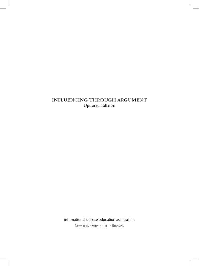 influencing through argument | PDF | Deductive Reasoning | Inductive Reasoning