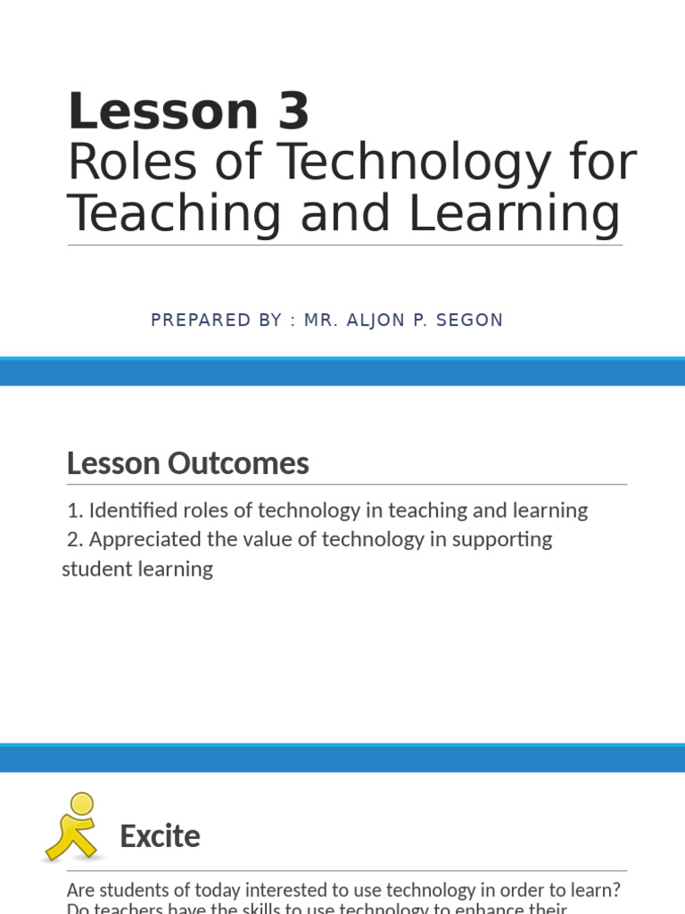 Technology's Role in Teaching & Learning | PDF | Critical Thinking ...