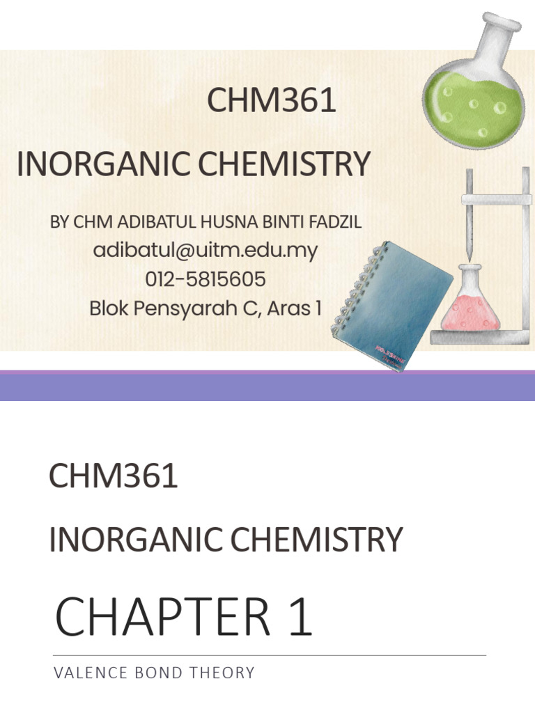 Chm361 Chapter 1 Valence Bond Theory ST | PDF | Molecular Orbital ...