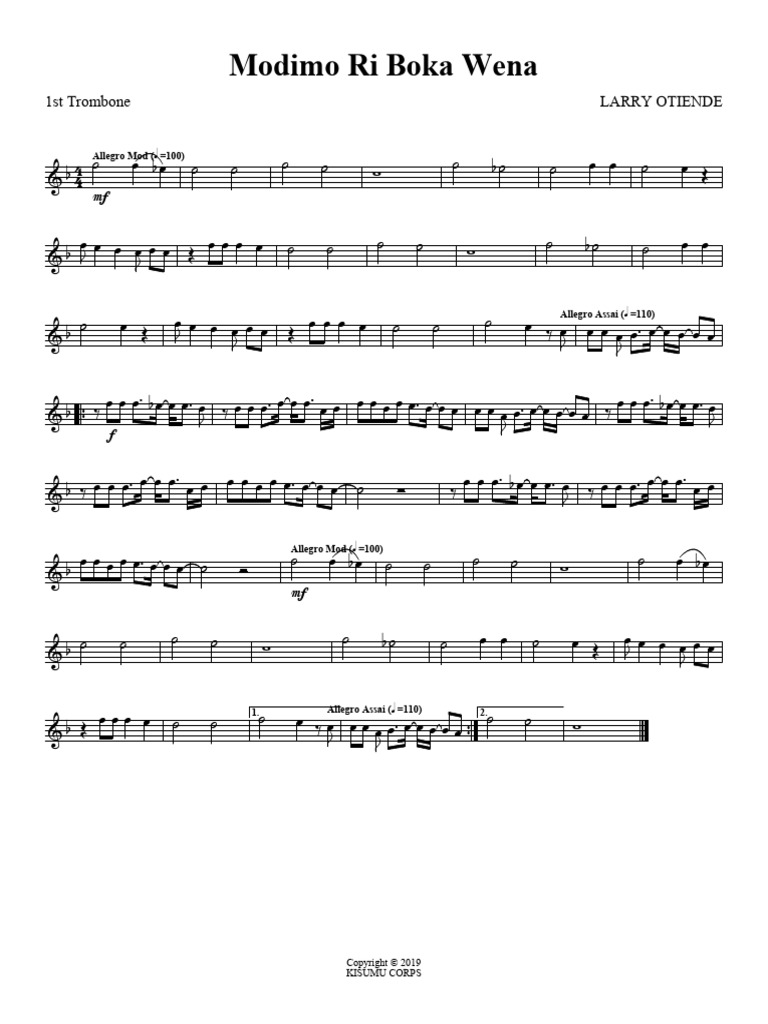 Modimo 1st Trombone - 045346 | PDF