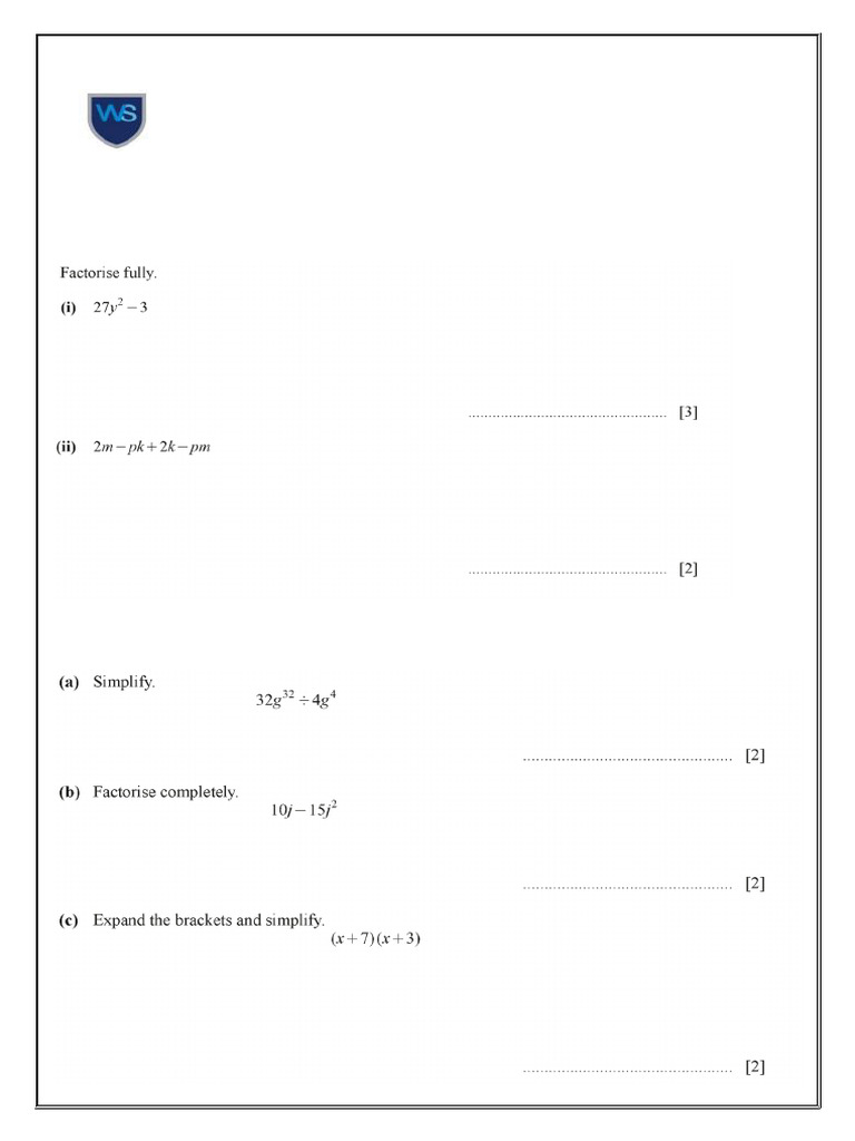 Y9 Algebra | PDF | Technology & Engineering