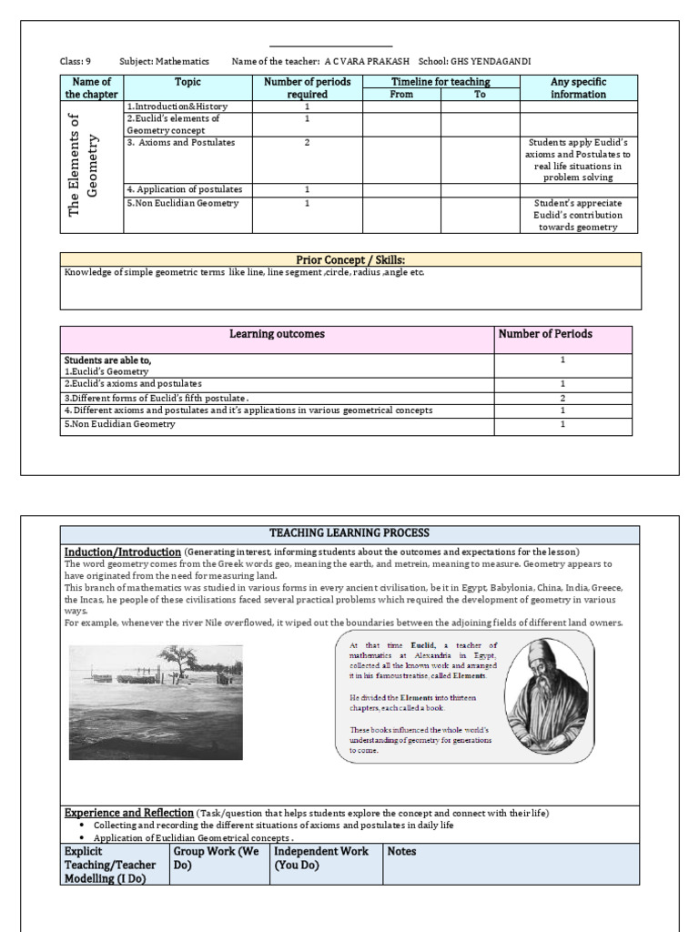 9th Class Elements of Geometry | PDF | Line (Geometry) | Euclidean Geometry