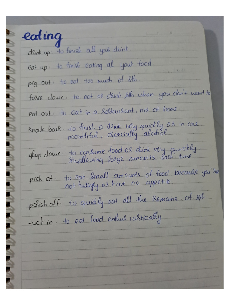 Phrasal Verbs About Eating | PDF