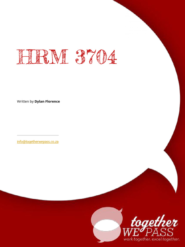 HRM3704 Study Notes 2018 | PDF | Human Resource Management ... HRM3704 Study Notes 2018 | PDF | Human Resource Management ...
