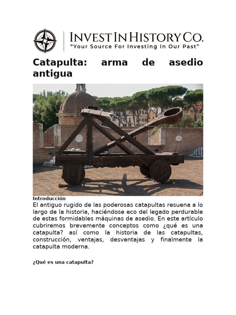 Historia de La Catapulta 2 | PDF | Cerco | Proyectiles