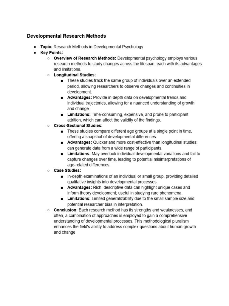 Developmental Research Methods | PDF | Science & Mathematics