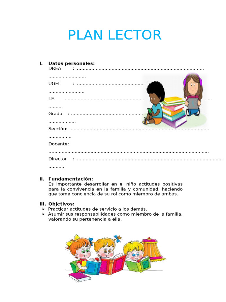 Plan Lector 4° Grado Octubre Ok | PDF