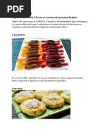 Region 10 Food Delicacies and Accomodations | PDF