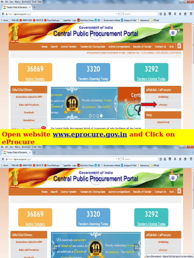 Eprocure Tender Process Step | PDF | Password | Information Technology ...