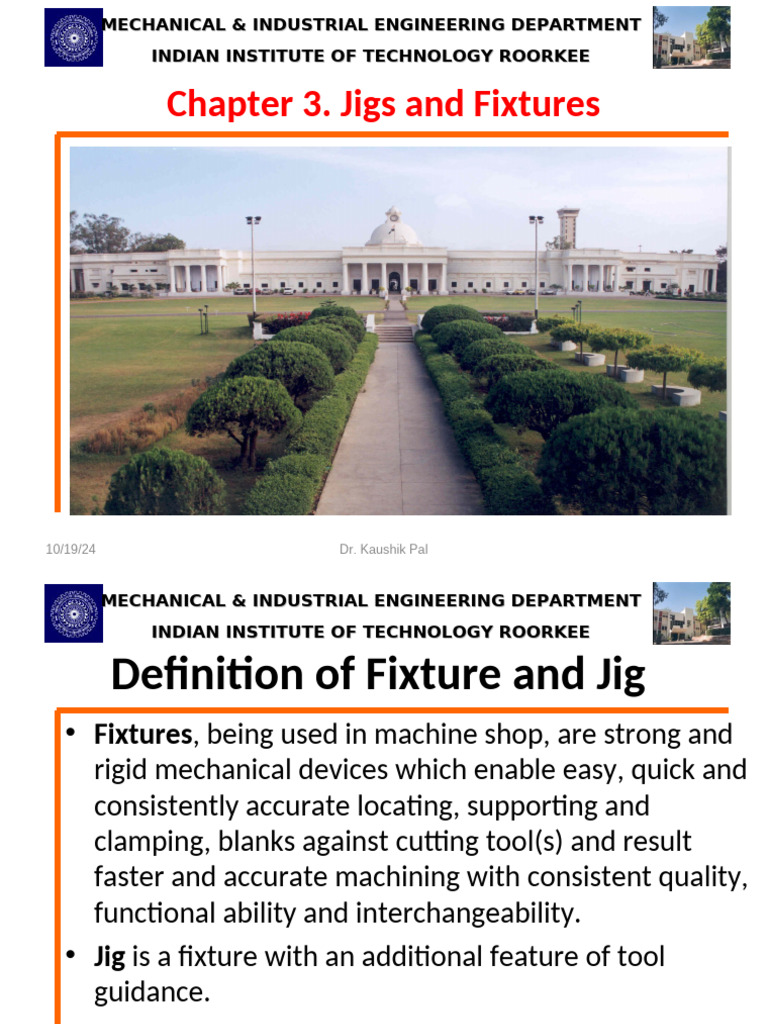 Lecture-3-Jigs and Fixtures | PDF | Drilling | Metalworking