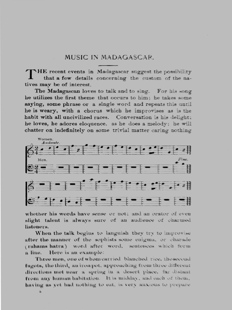 Music in Madagascar | PDF