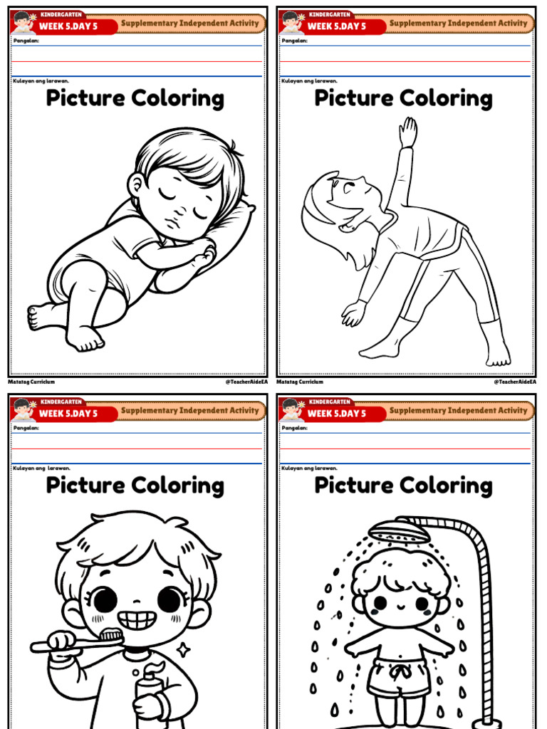 Week 5 Kindergarten Activities | PDF