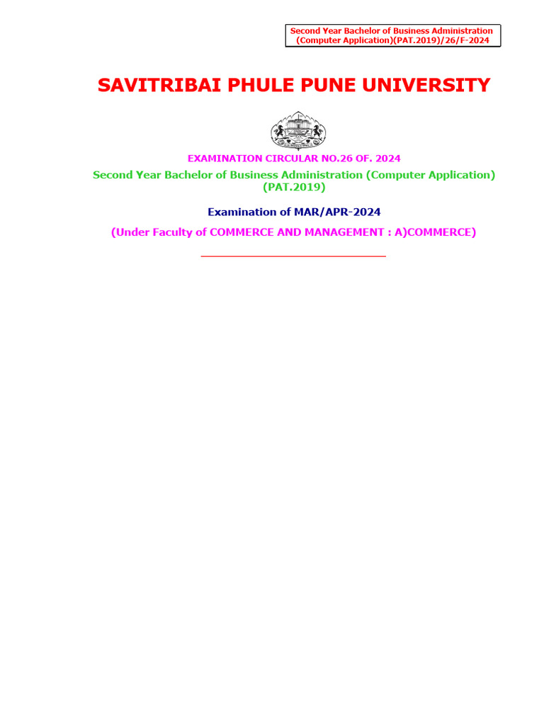 Second Year Bachelor-of-Business-Administration - (Computer-Application2019) - 240426 - 120448 ...