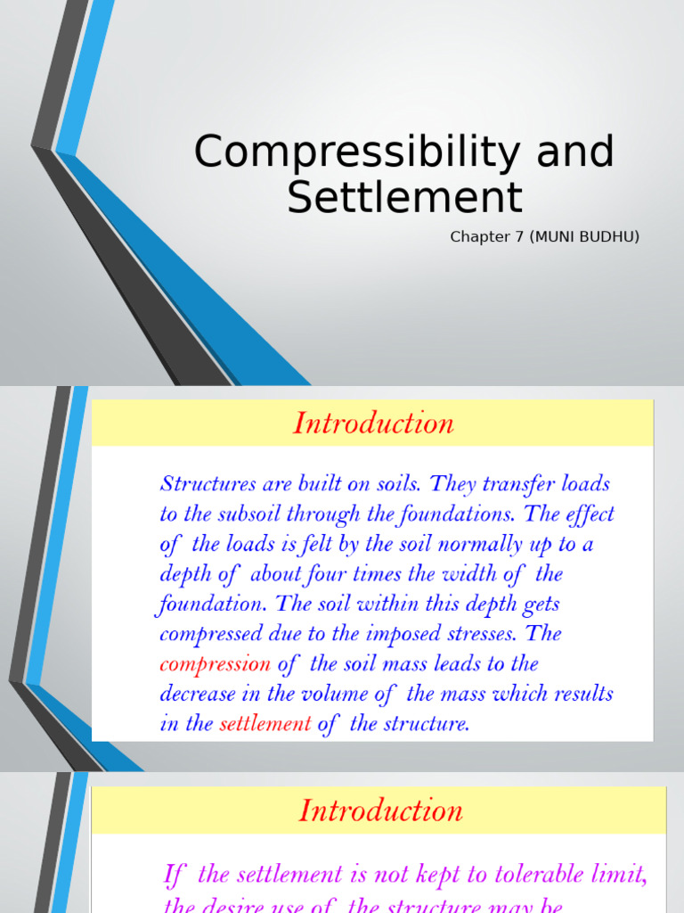 Compressibility and Settlement | PDF