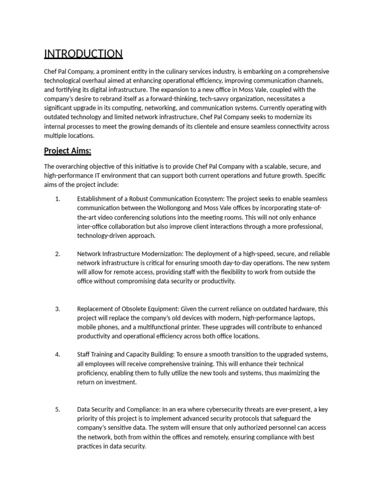 Chef Pal's Digital Transformation Initiative | PDF | Computer Security ...