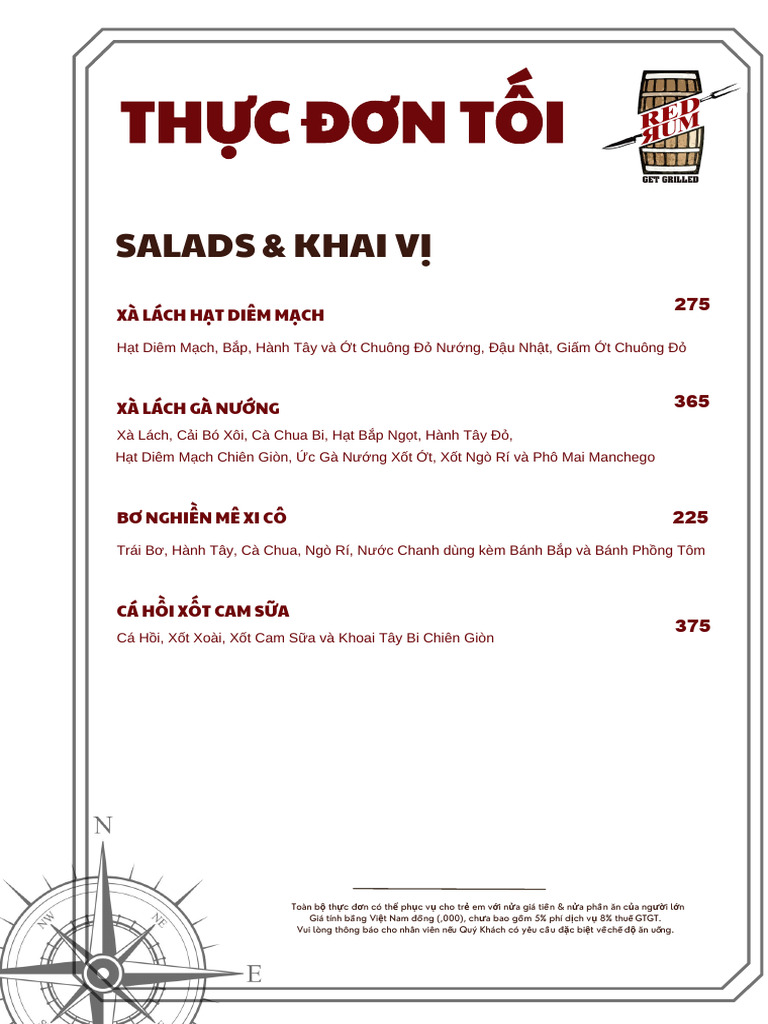 Dinner Food Menu VI | PDF