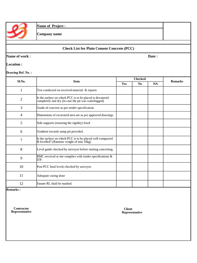 4 Checklist for PCC | PDF