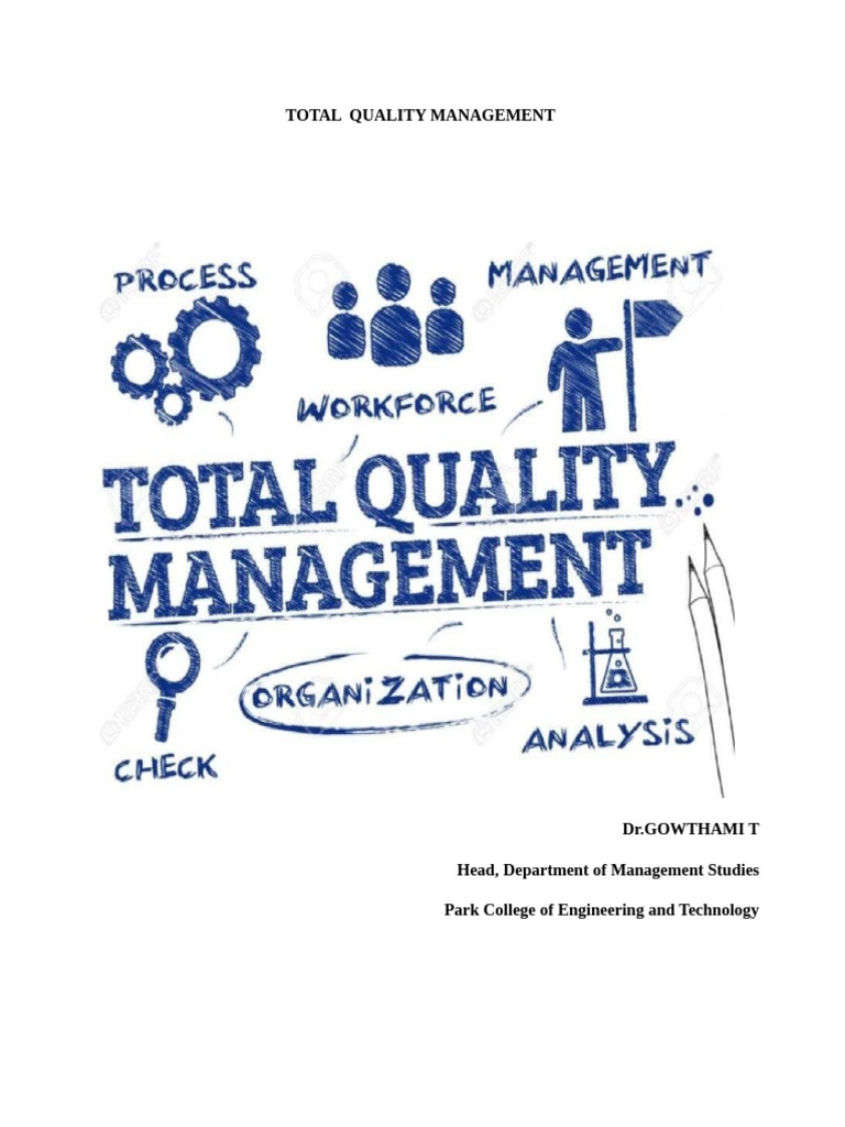 TOTAL QUALITY MANAGEMENT-unit 1 | PDF | Six Sigma | Benchmarking