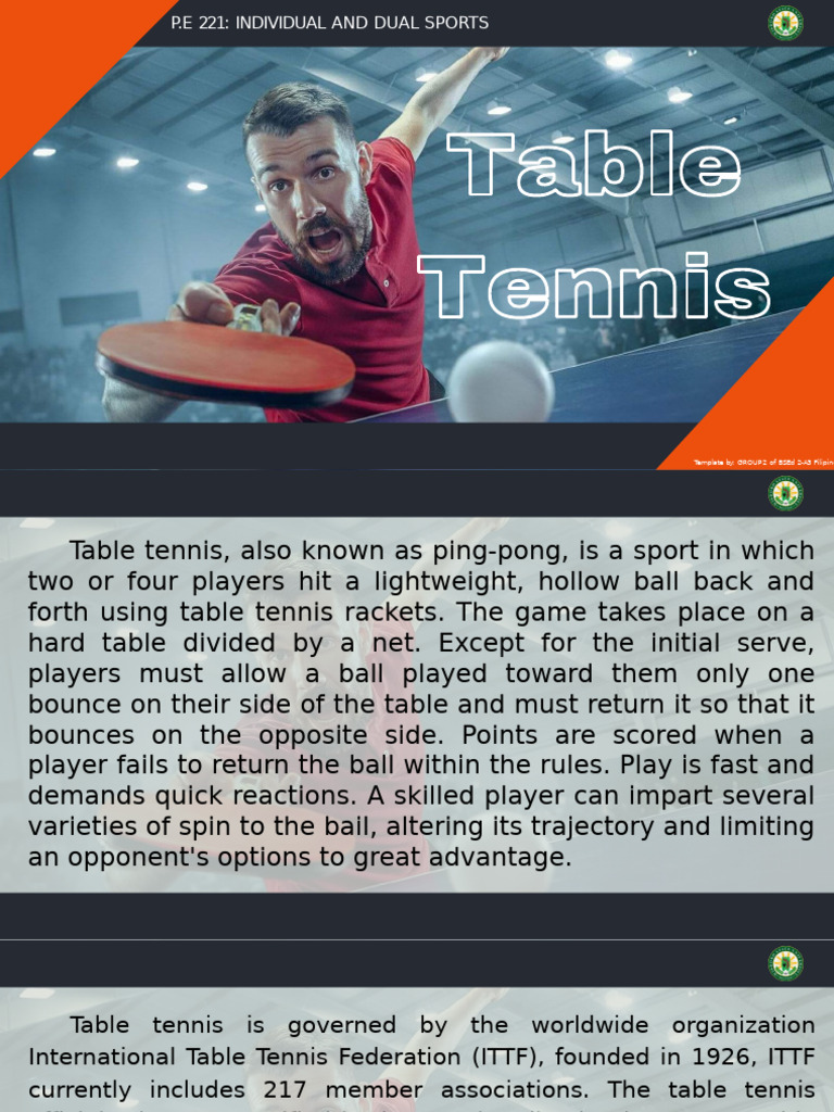 Table Tennis: Equipment and Rules | PDF | Table Tennis | Athletic Sports