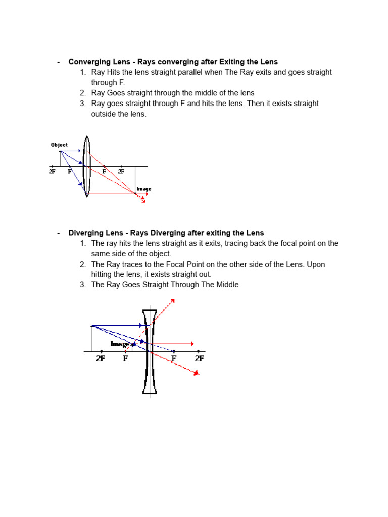 Physics Lens CONCAVE AND CONVEX RULES | PDF