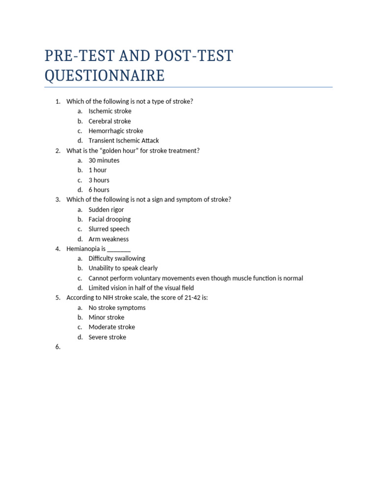 Questionaire | PDF