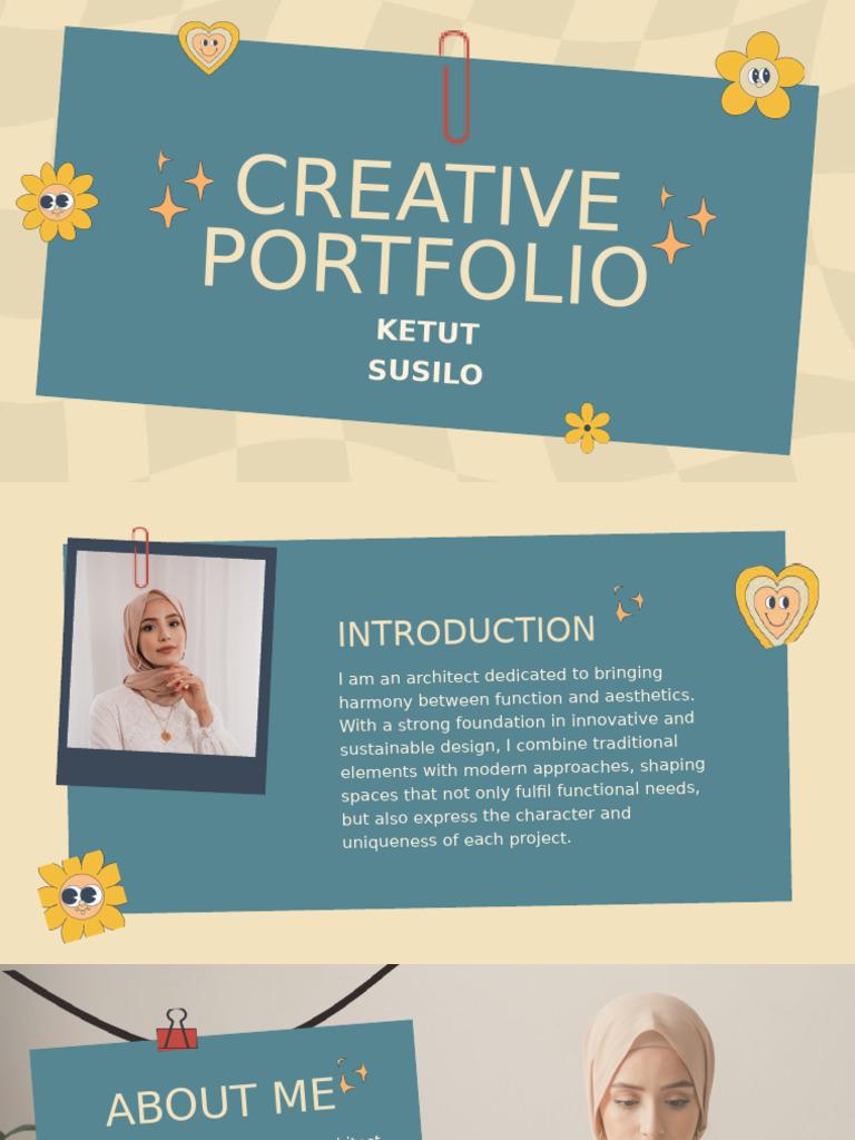 Beige and Yellow Illustrative Portfolio Presentation | PDF