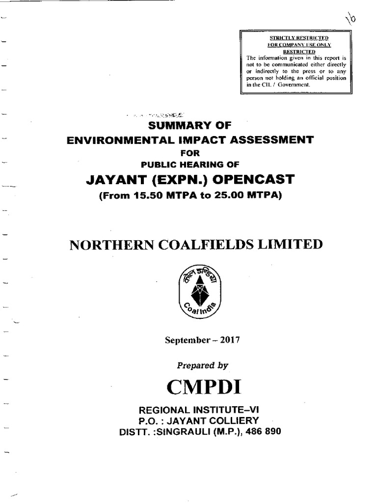 811-JAYANT-EXPN-OPENCAST-ENGLISH | PDF