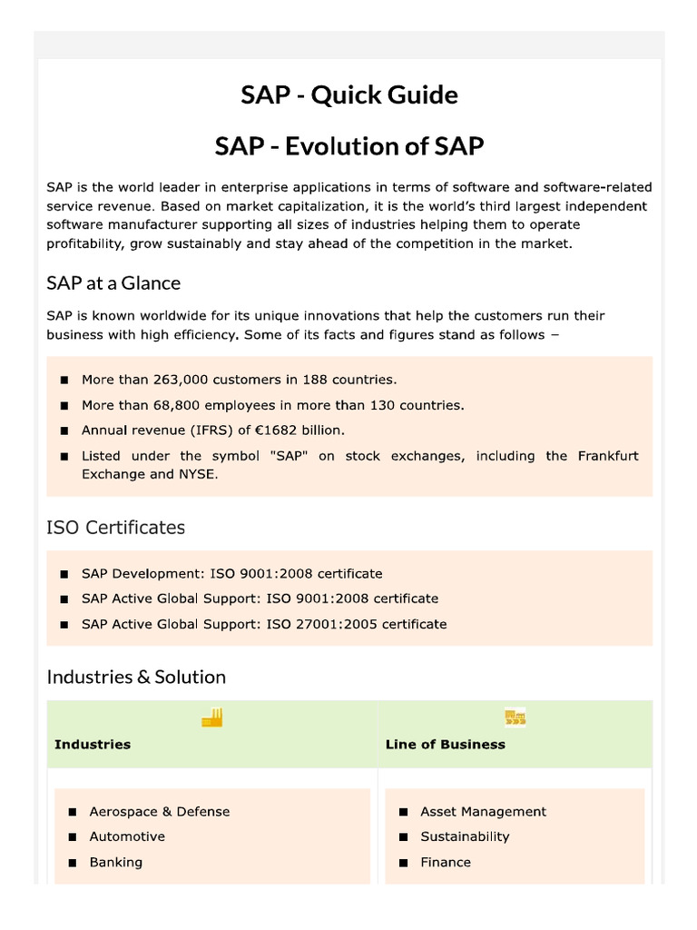 Sap PDF 1 | PDF