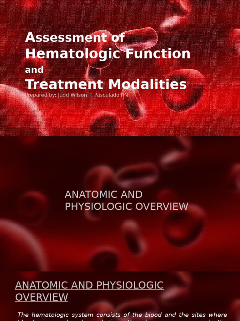 Management of Patients With Non Malignant Hematologic Disorders | PDF | Anemia | Thrombosis