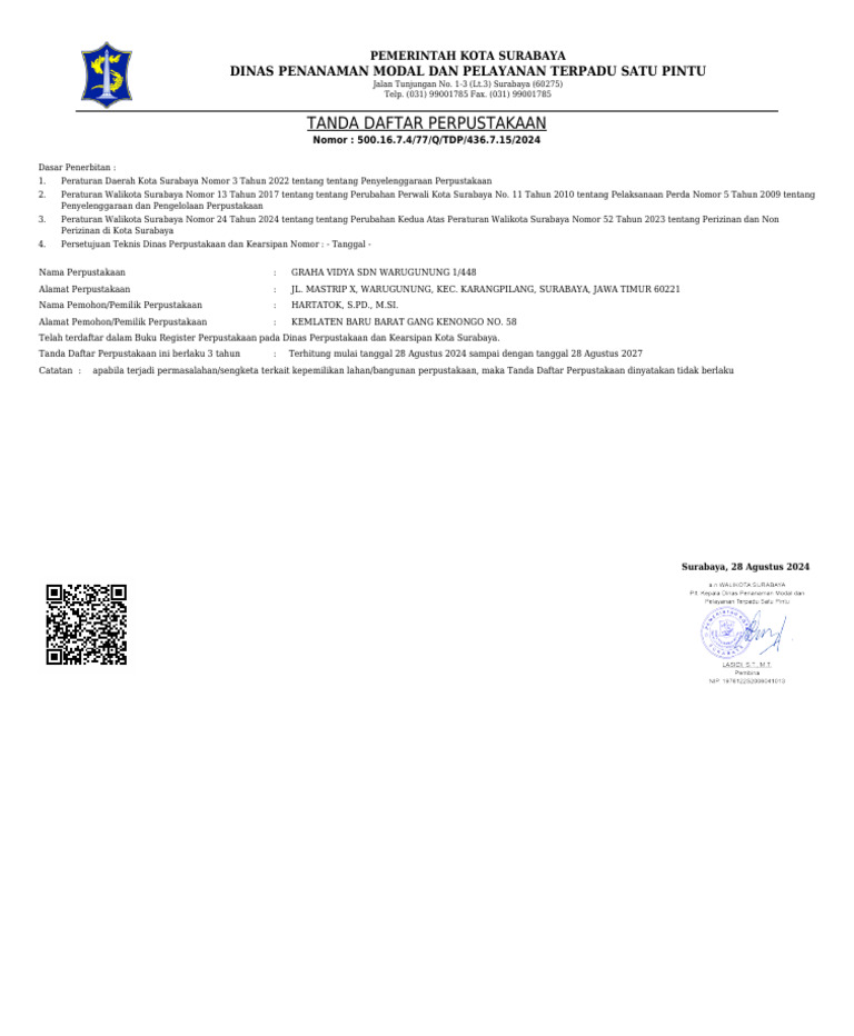 TDP Perpustakaan | PDF