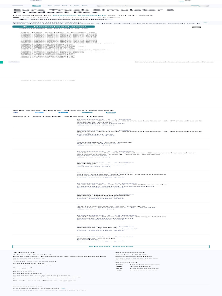 Euro Truck Simulator 2 Product Key PDF | PDF | Scribd | Digital Technology