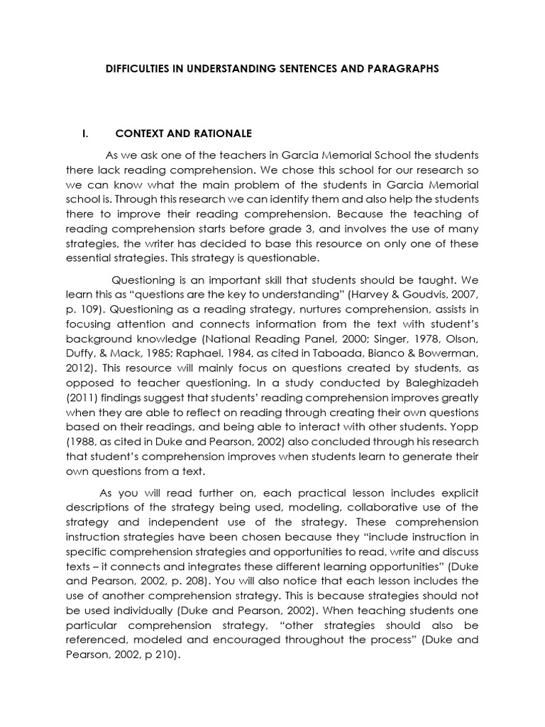 action plan draft | PDF | Reading Comprehension | Learning Methods