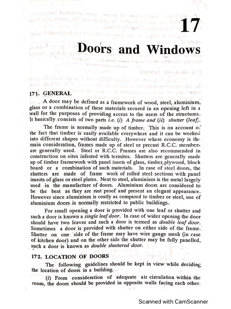 Doors and Windows | PDF
