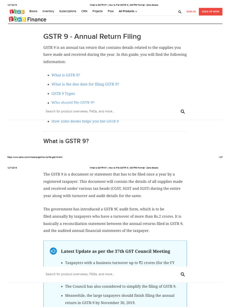 What Is GSTR-9 - How To File GSTR 9 - GSTR9 Format | PDF | Public Finance | Taxation