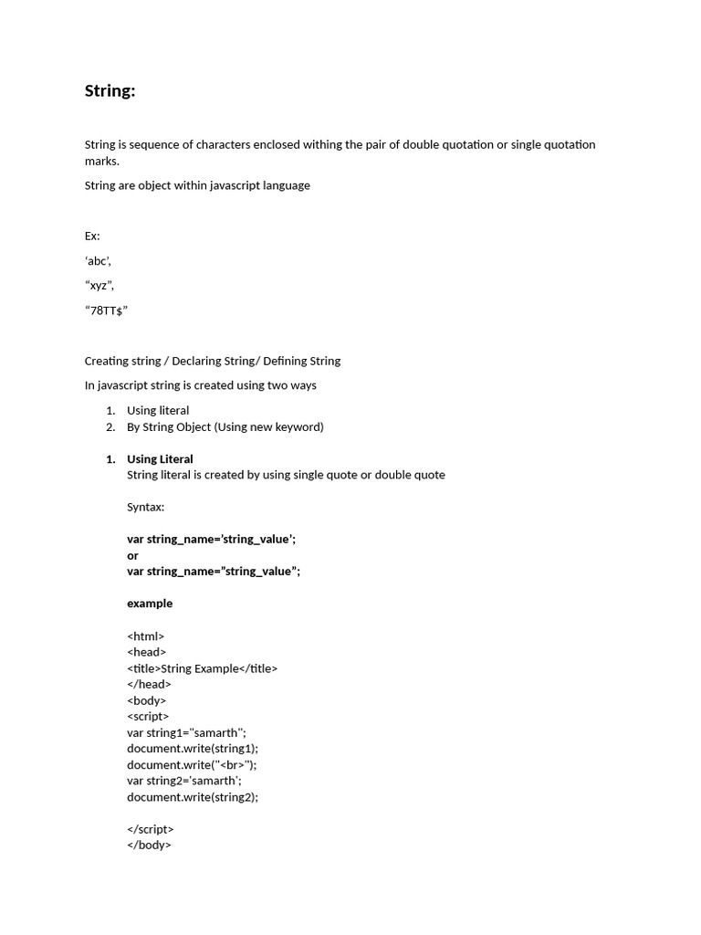 String | PDF | Boolean Data Type | Encodings