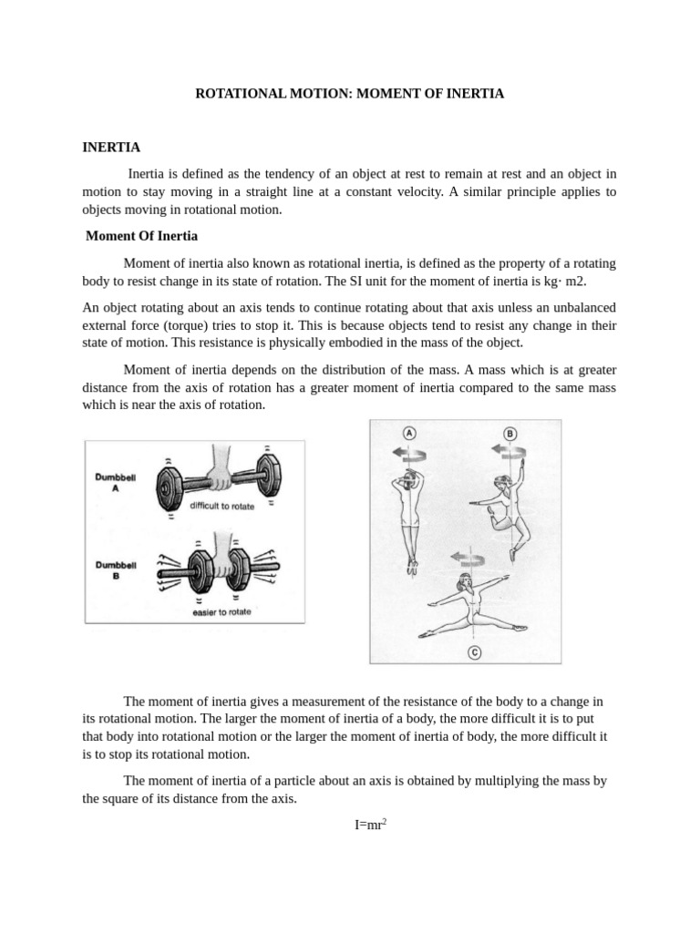 ROTATIONAL MOTION | PDF | Torque | Rotation Around A Fixed Axis