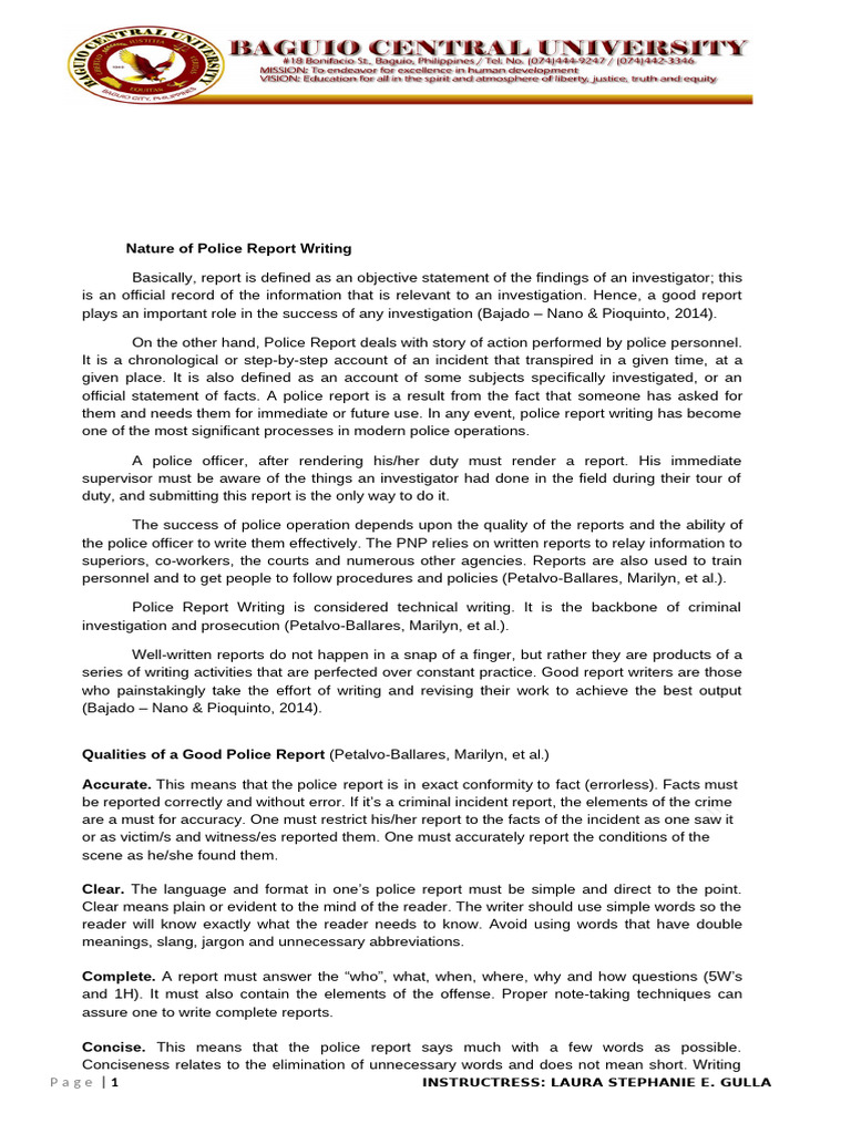 Cdi 5N Handout | PDF | Classified Information | Police