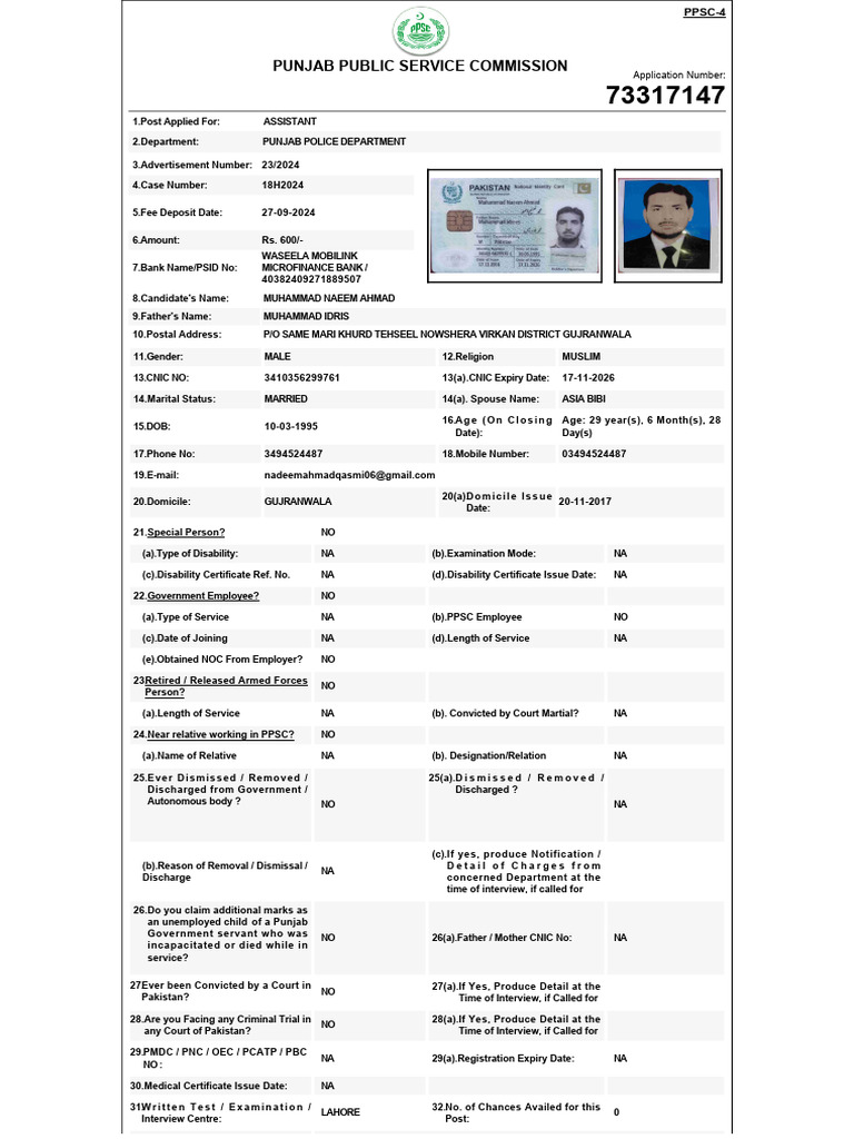 Naeem Ahmad Assistant Police | PDF | Justice | Crime & Violence