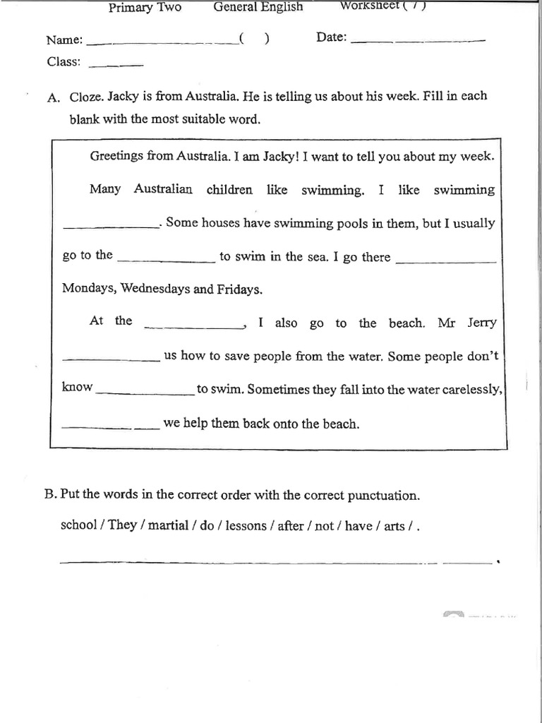 P2 - Eng - WS 7 - 2223 | PDF