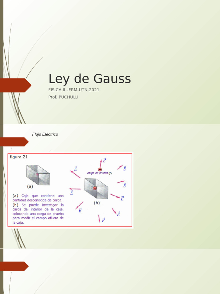 3 Clase 3F2Ley de Gauss | PDF | Física | Geometría