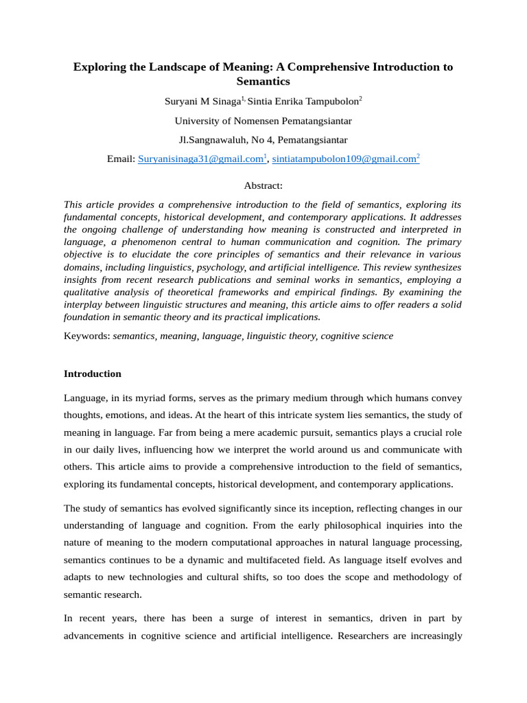 Semantics Article Group1 | PDF | Semantics | Concept