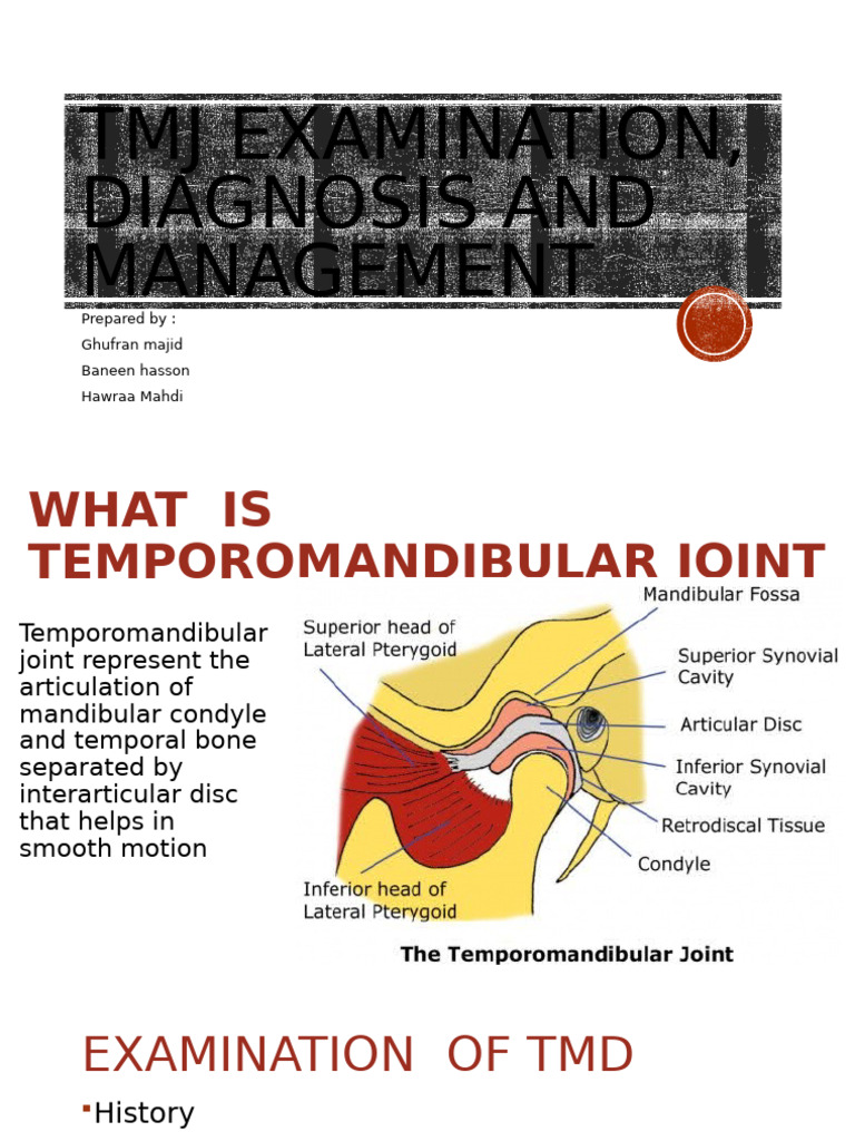 Didorders of TMJ Diagnosis | PDF | Diseases And Disorders ...