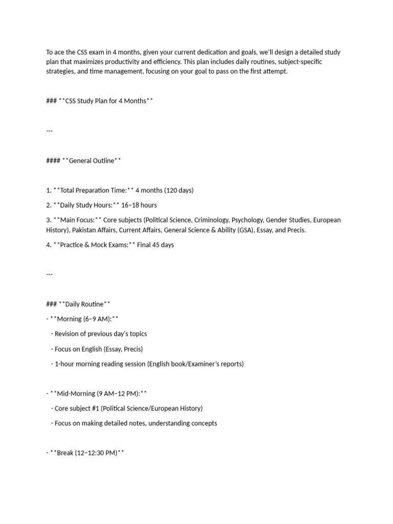 To Ace The CSS Exam in 4 Months | PDF | Essays