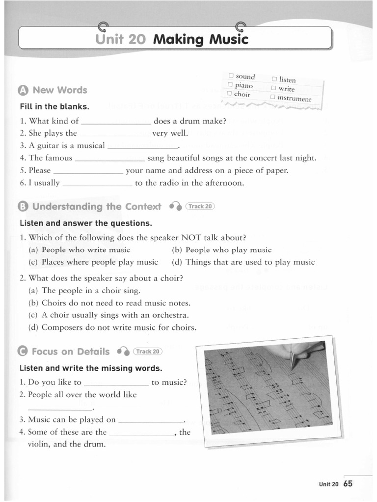 Dictation 20 - Making Music | PDF