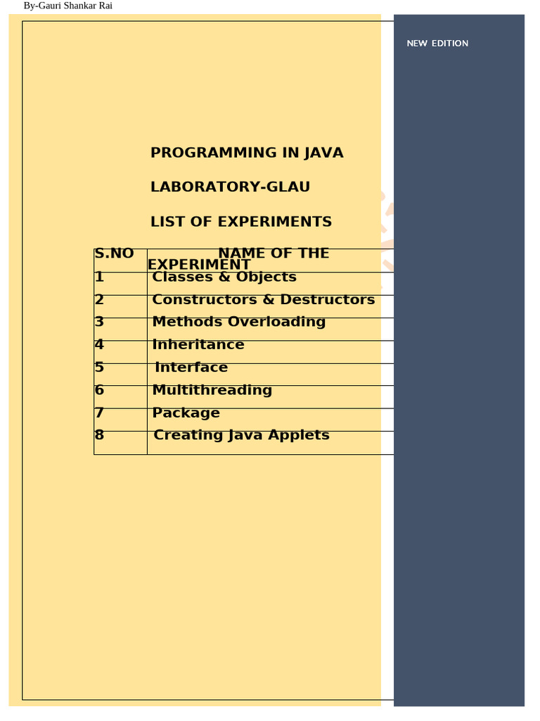 Lab Manual Pdf Class Computer Programming Method Computer Programming
