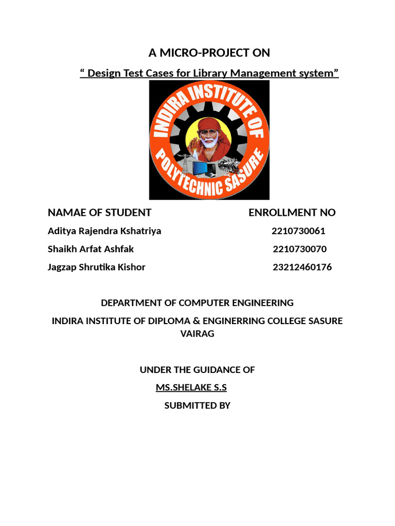 Synopsis Front Page | PDF | Computers